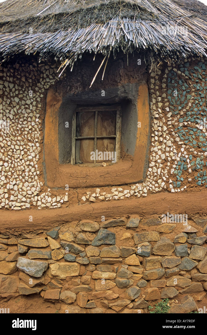 Architectural Detail, Traditional Housing, Malealea Village, Lesotho ...