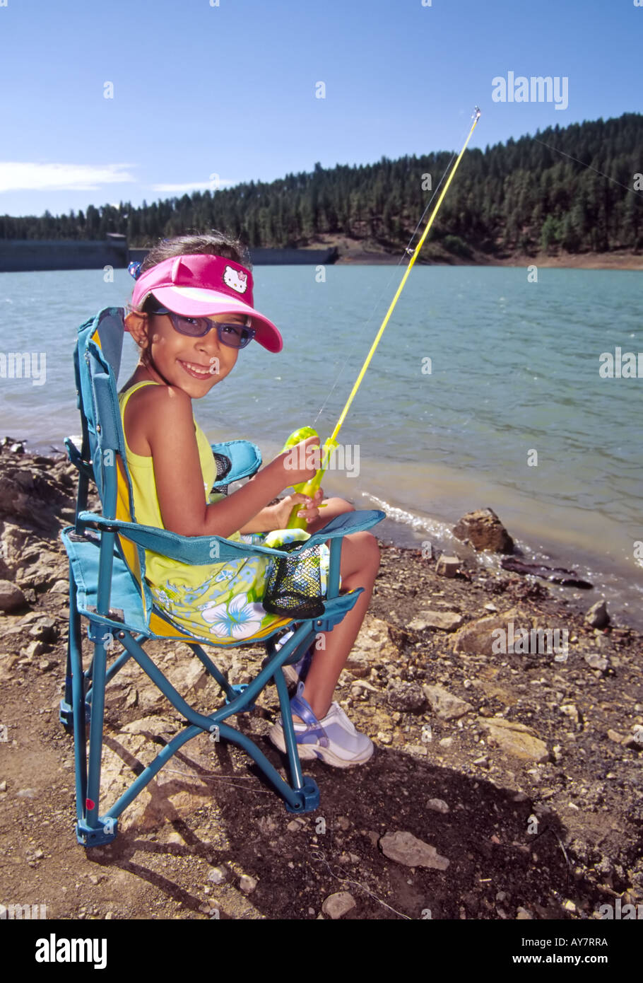 MR 587 Smiling Mylissa Maclin is sure a trout will bite, during Fishing ...