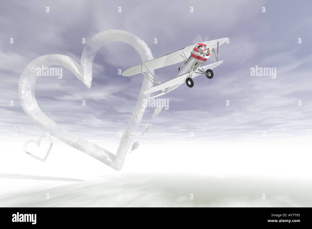 Skywriting heart hi-res stock photography and images - Alamy