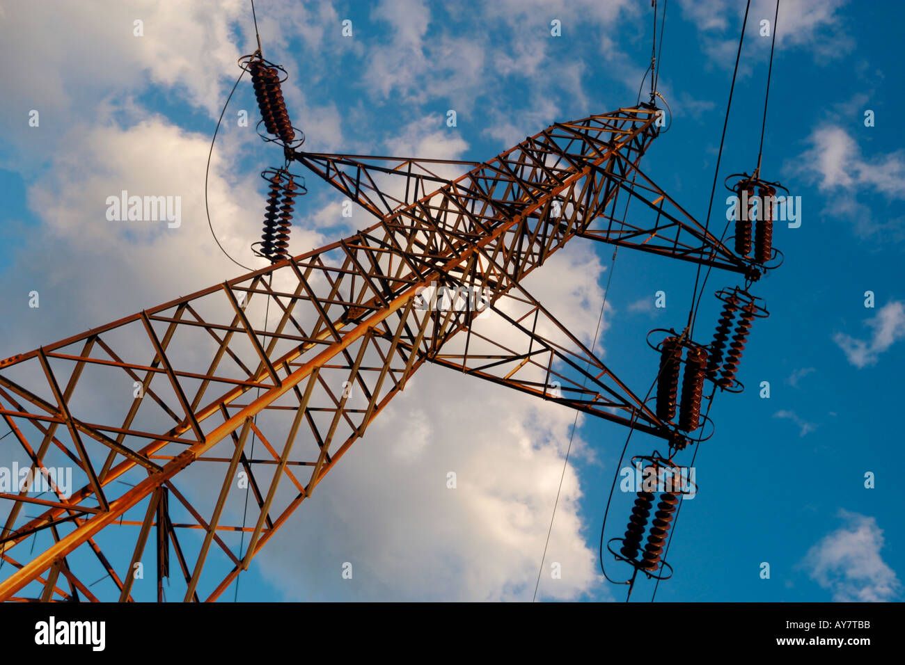 A rusty pylon in Italy Stock Photo - Alamy
