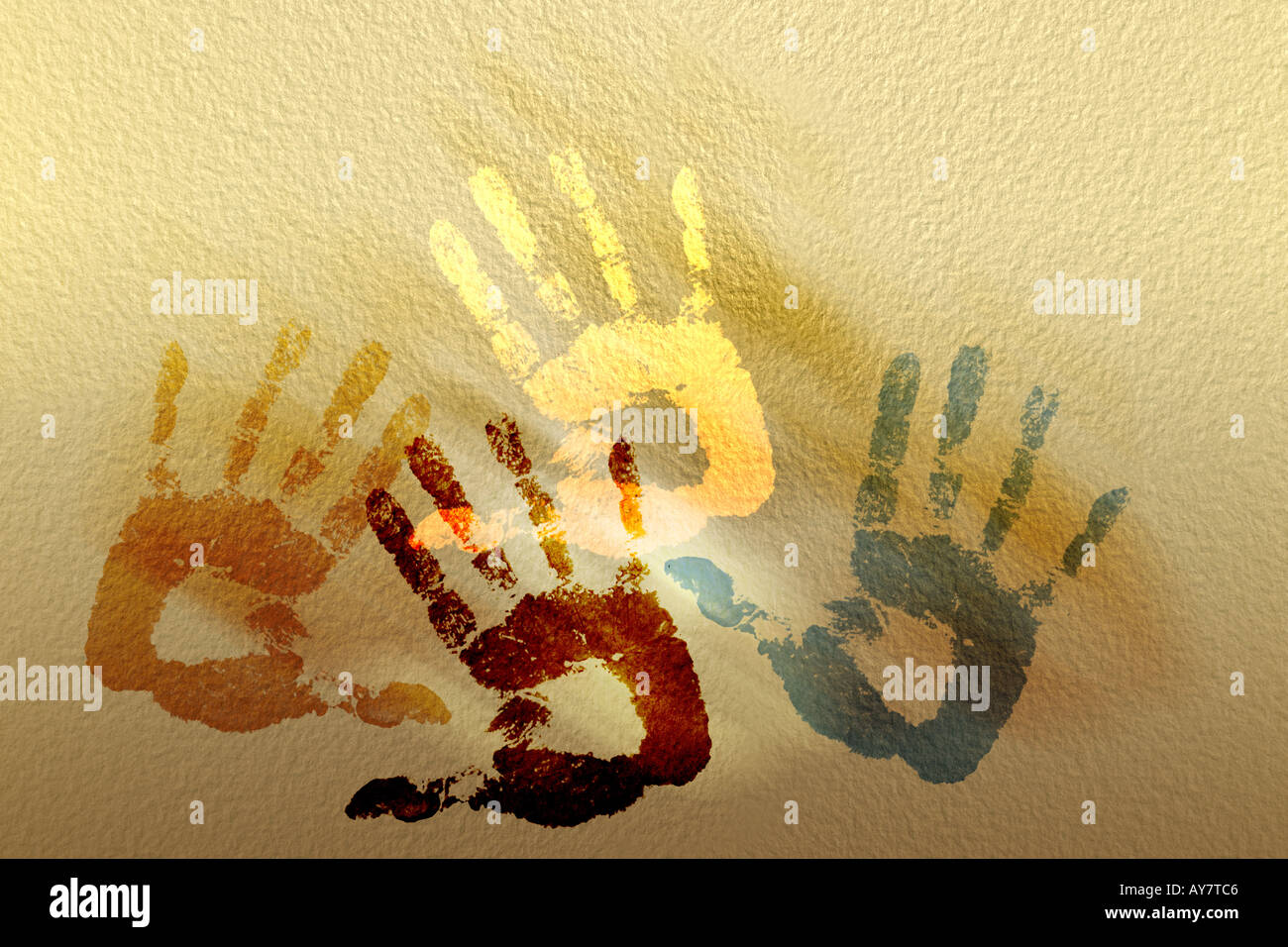 Handprint graffiti hi-res stock photography and images - Alamy
