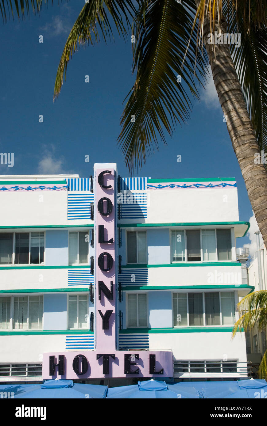 editorial famous hotel art deco architecture south beach miami florida ...