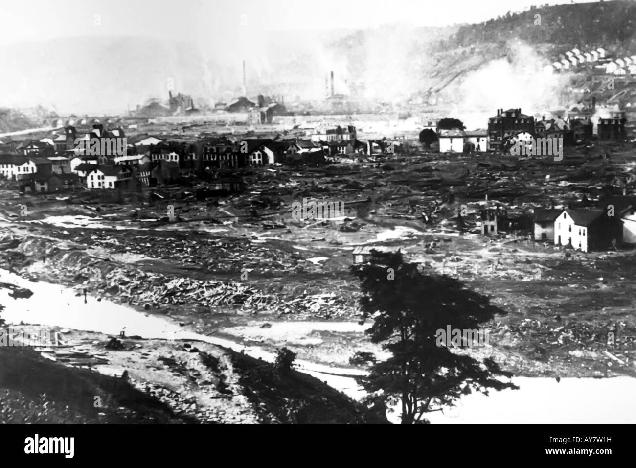 Original pictures of the Johnstown Flood in 1889 Pennsylvania PA Stock ...
