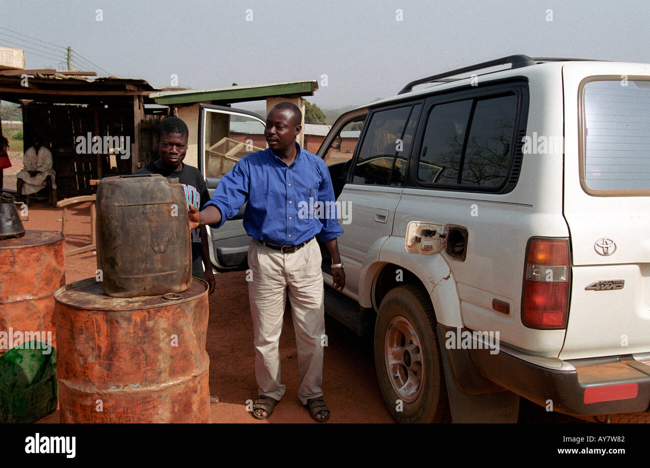 The fuel stop Stock Photo - Alamy