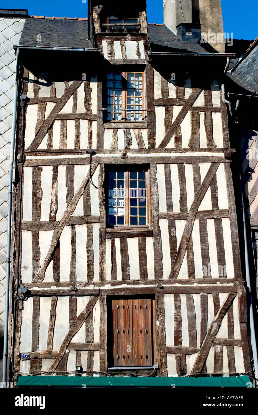 half timbering house in rennes brittany france Stock Photo - Alamy