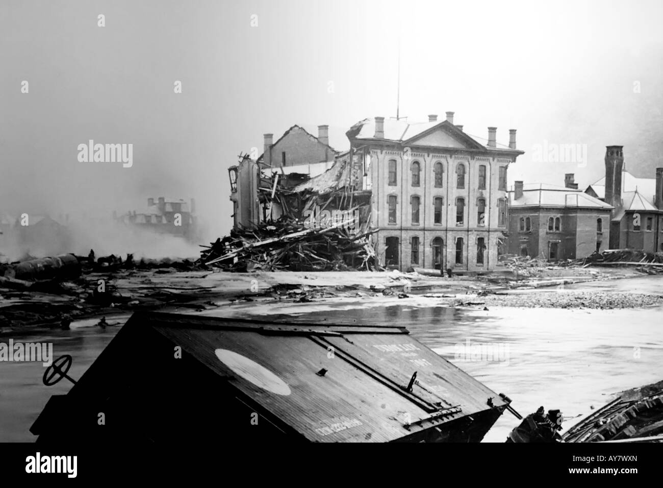 Original pictures of the Johnstown Flood in 1889 Pennsylvania PA Stock ...