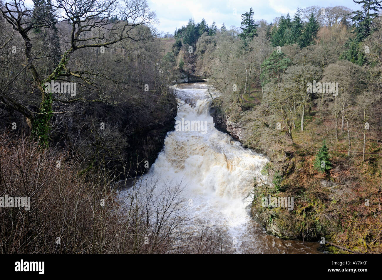 Corra Linn , the Falls of Clyde , Bonnington , Lanarkshire , Scotland ...