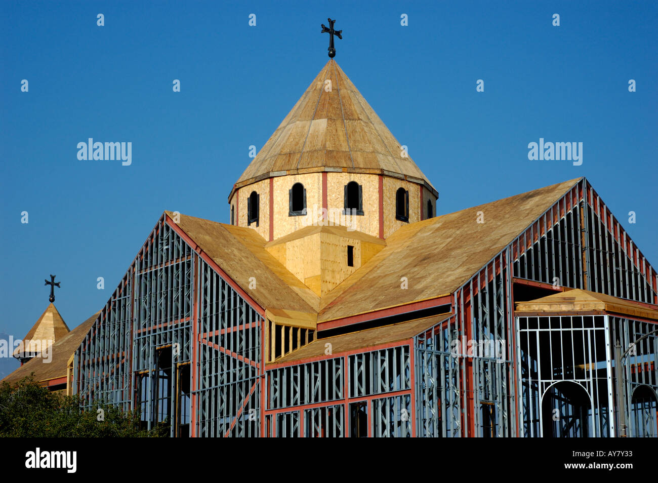 Structure of church under construction Stock Photo - Alamy