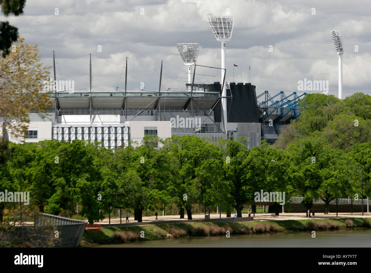 Cricket stadium floodlights hi-res stock photography and images - Alamy