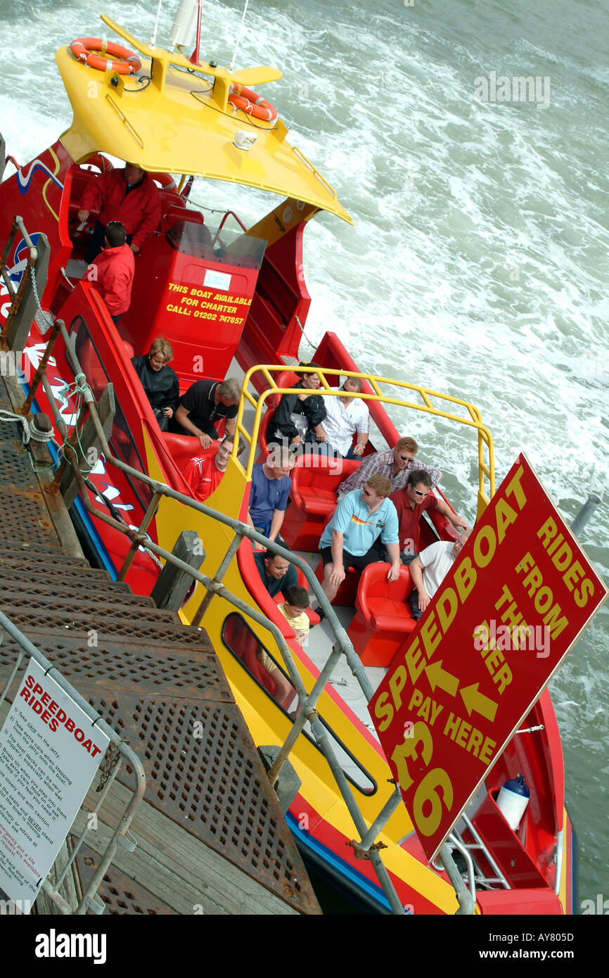 Speedboat Ride on Bournemouth Pier Southern England UK Stock Photo - Alamy