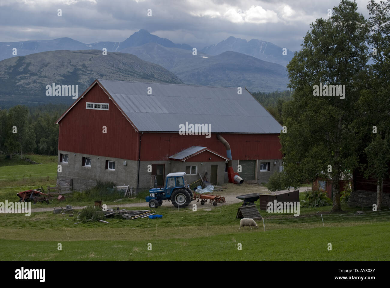 Scandinavian life: at the farm Stock Photo - Alamy