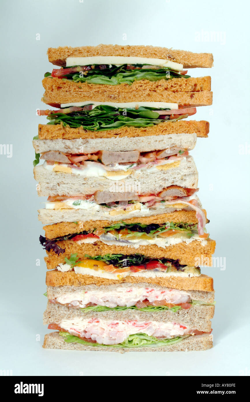 Tower of sandwiches hi-res stock photography and images - Alamy