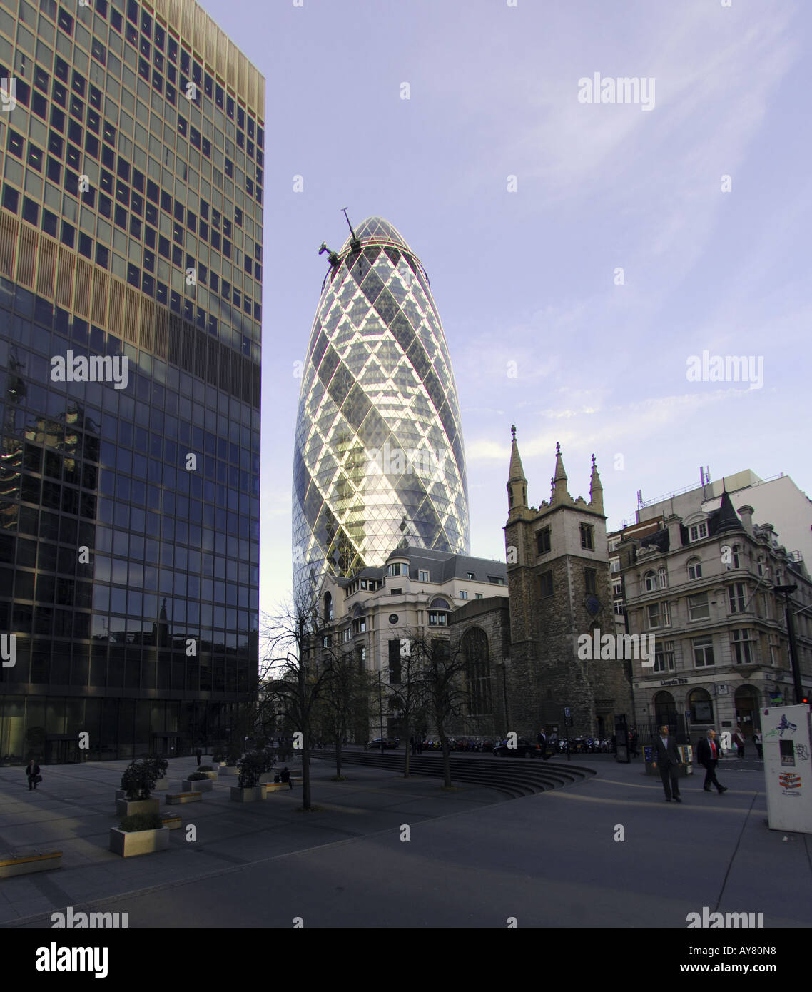 Swiss Re Tower 'The Gherkin' in The City of London Stock Photo - Alamy