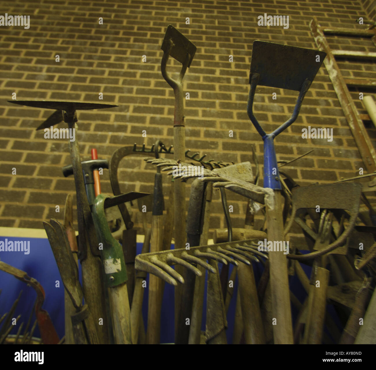 Used garden tools Stock Photo - Alamy
