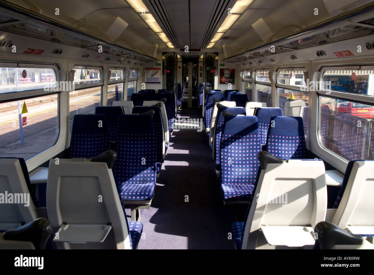 Interior of First Capital Connect Commuter Train Stock Photo - Alamy