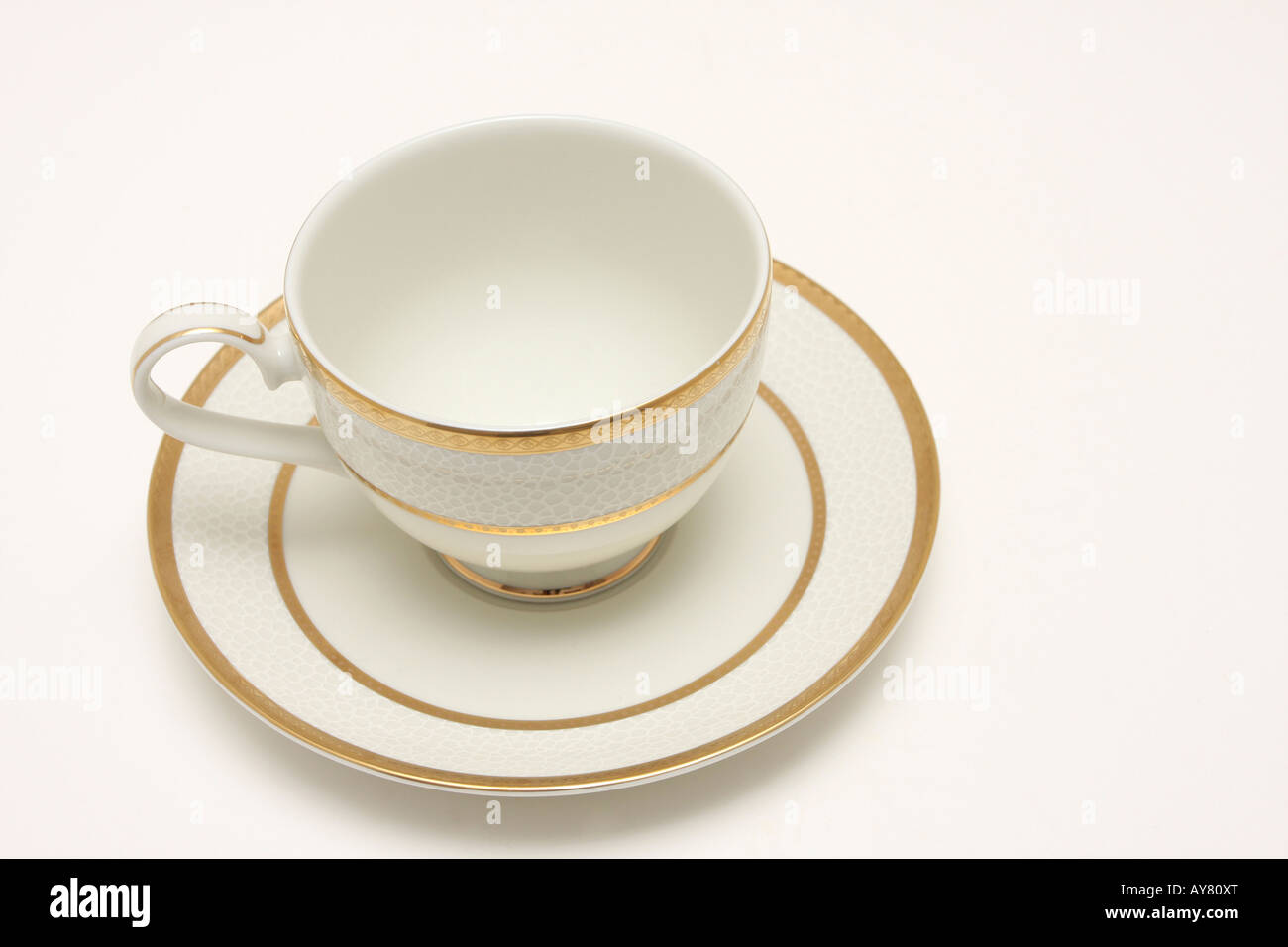 A top view shot of an empty cup of coffee isolated on white Stock Photo ...