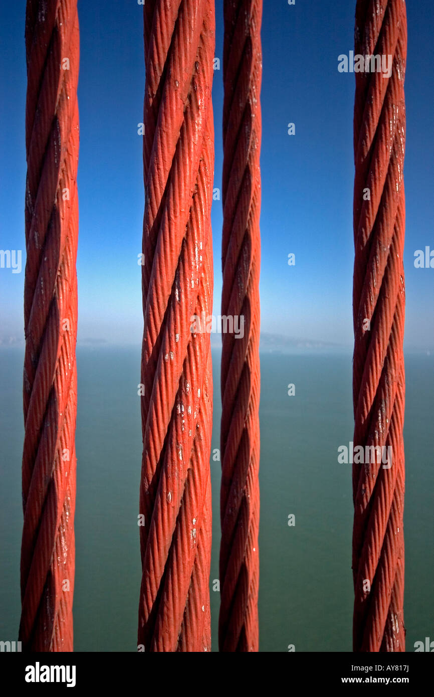 Bridge cables close up hi-res stock photography and images - Alamy