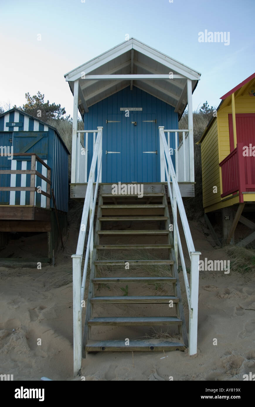 Wooden beach huts Wells next the Sea Norfolk Stock Photo - Alamy