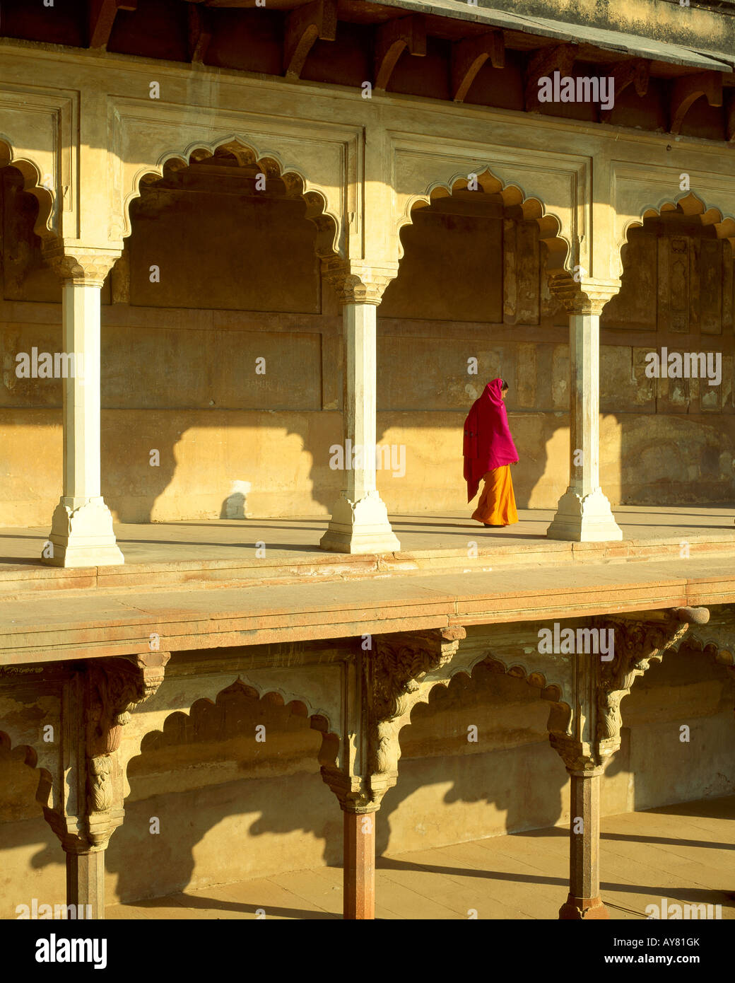 Woman in the Agra Fort, Agra, India Stock Photo - Alamy