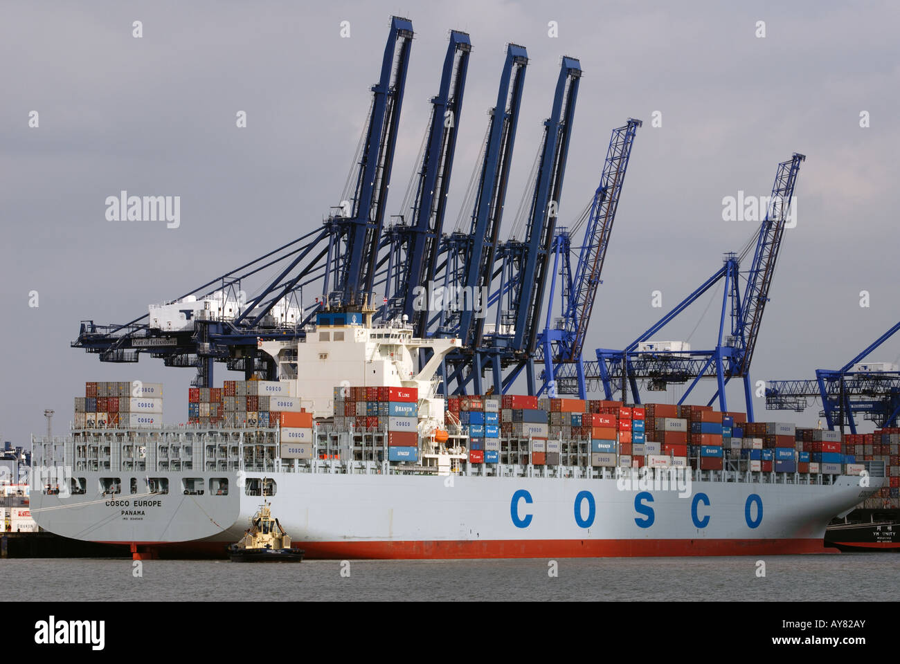 Trinity Quay at the Port of Felixstowe, Britain's largest container ...