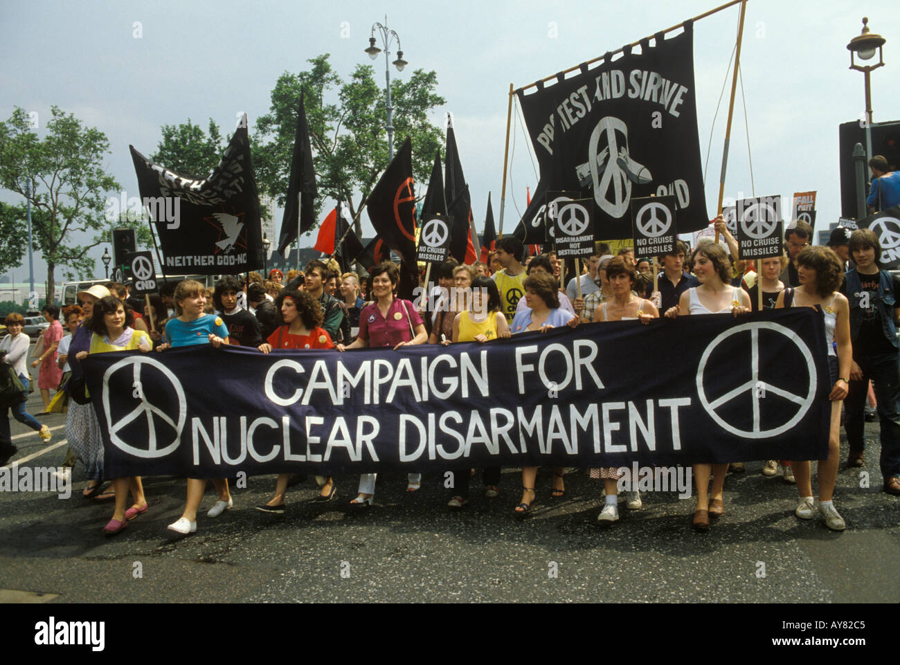 CND 1980s UK. Demonstration Campaign Nuclear Disarmament London to Hyde ... CND 1980s UK. Demonstration Campaign Nuclear Disarmament London to Hyde ...
