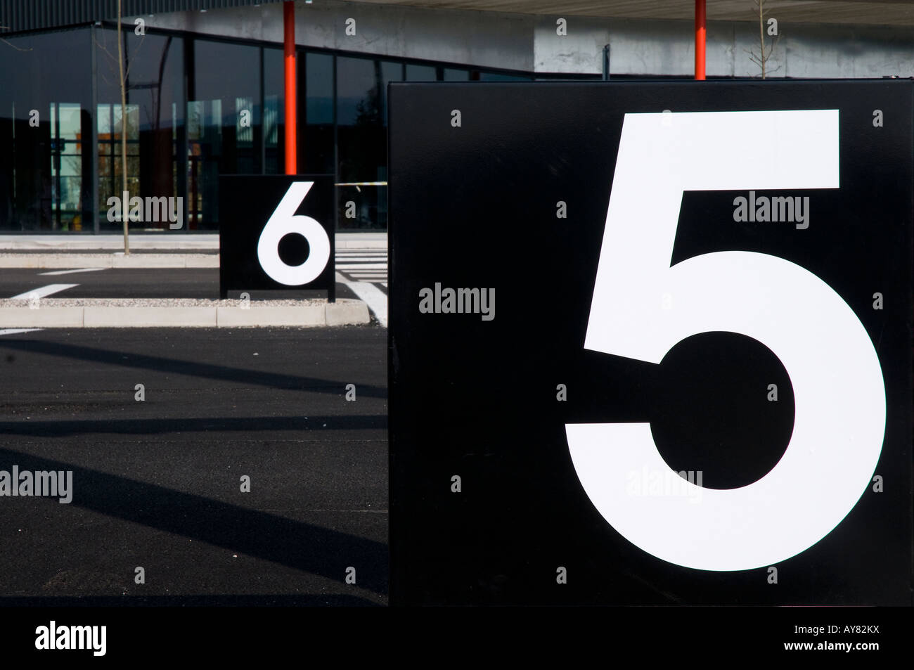 numbering in a car park Stock Photo - Alamy