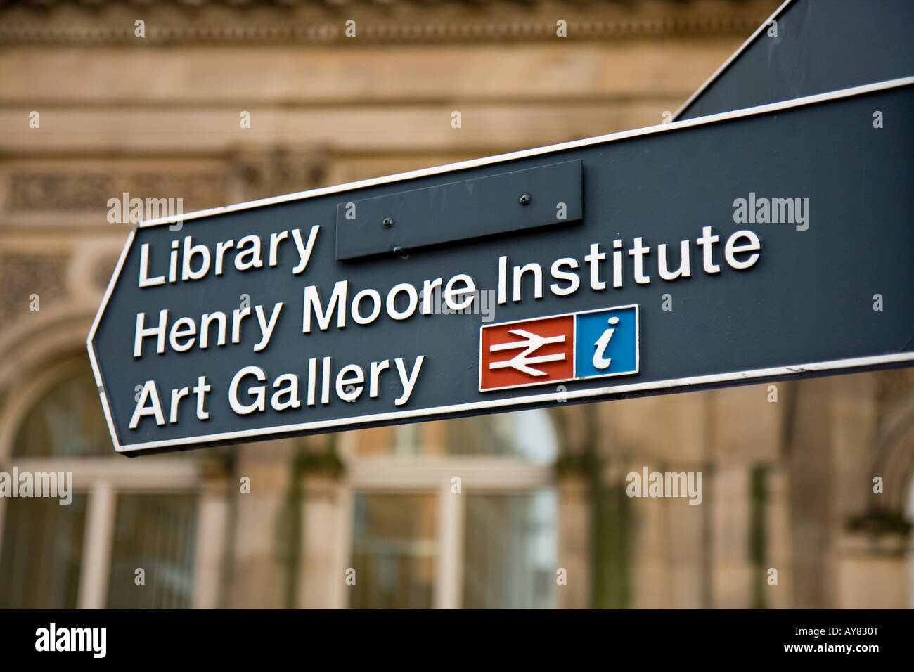 Signpost to Library ,Henry Moore Institute and art gallery in Leeds ...