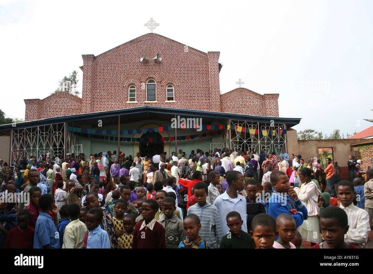 People Outside Church