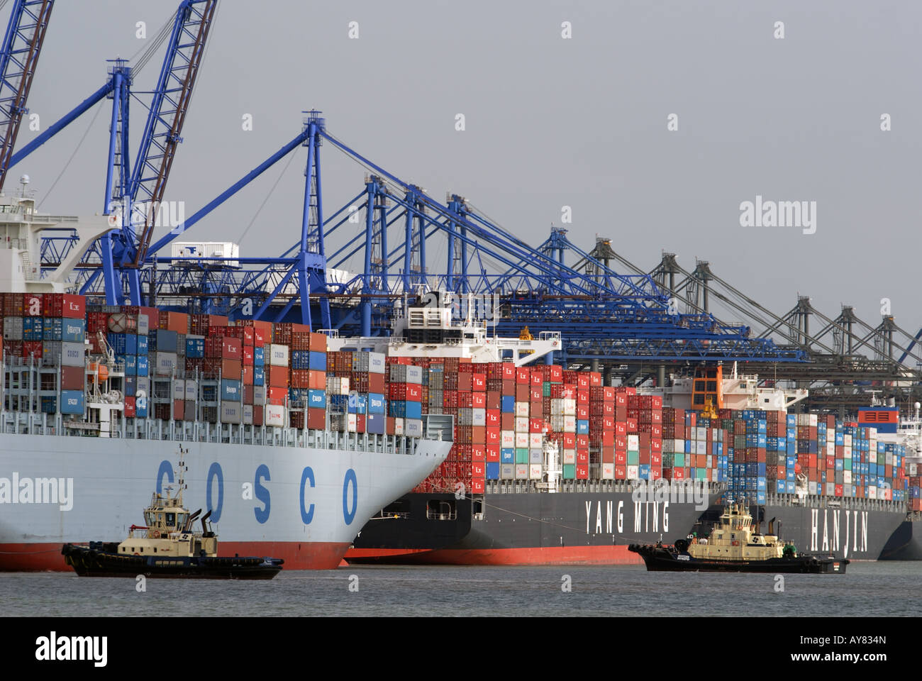 Trinity Quay at the Port of Felixstowe, Britain's largest container ...