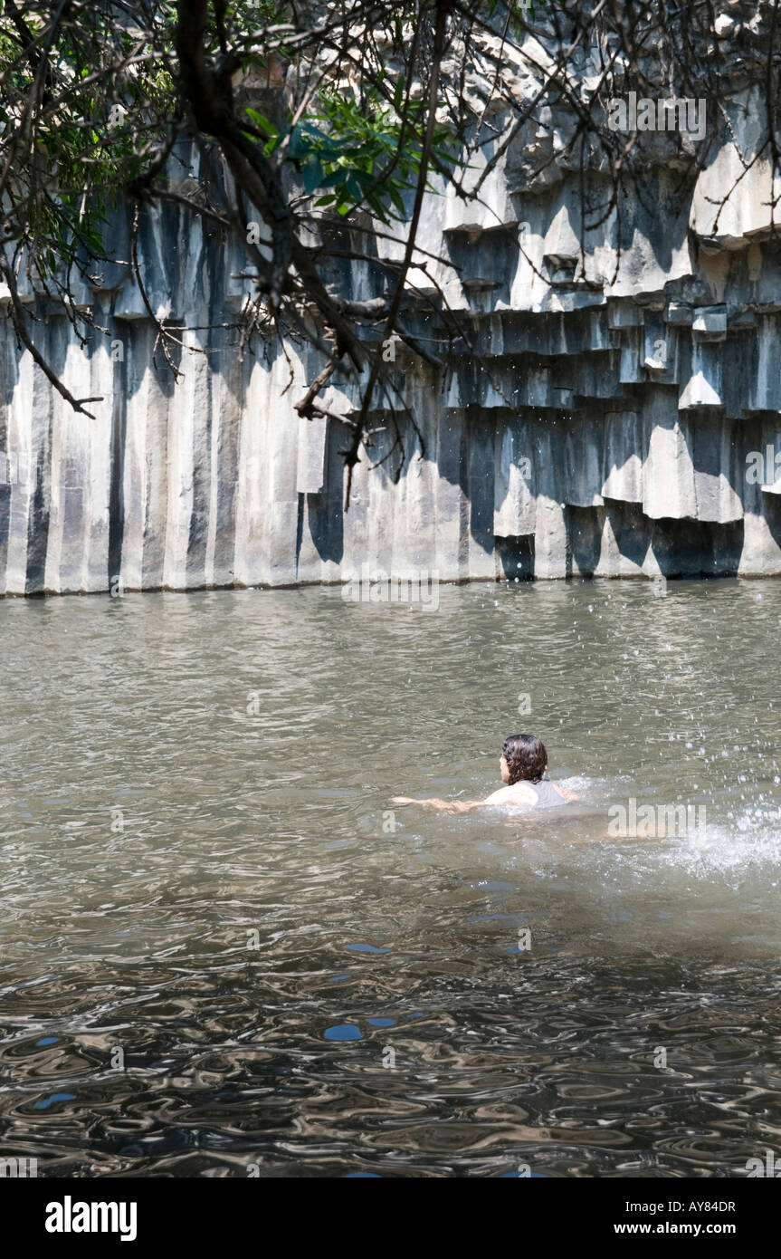 The Meshushim Pool hexagon pool so called because of the shape of the ...