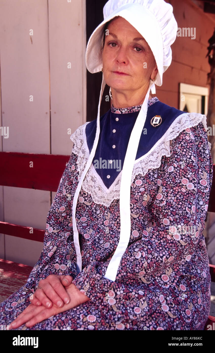 Adult mature american woman female wearing mob cap mob cap hi-res stock ...