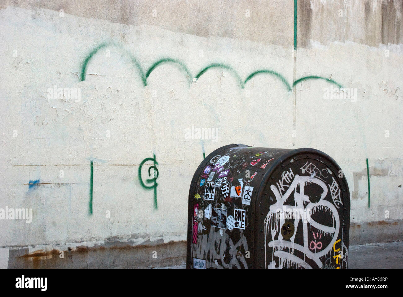 mailbox with graffiti Stock Photo - Alamy