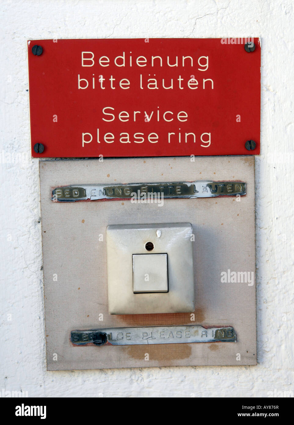 Buzzer for getting waiters attention at restaurant Stock Photo - Alamy