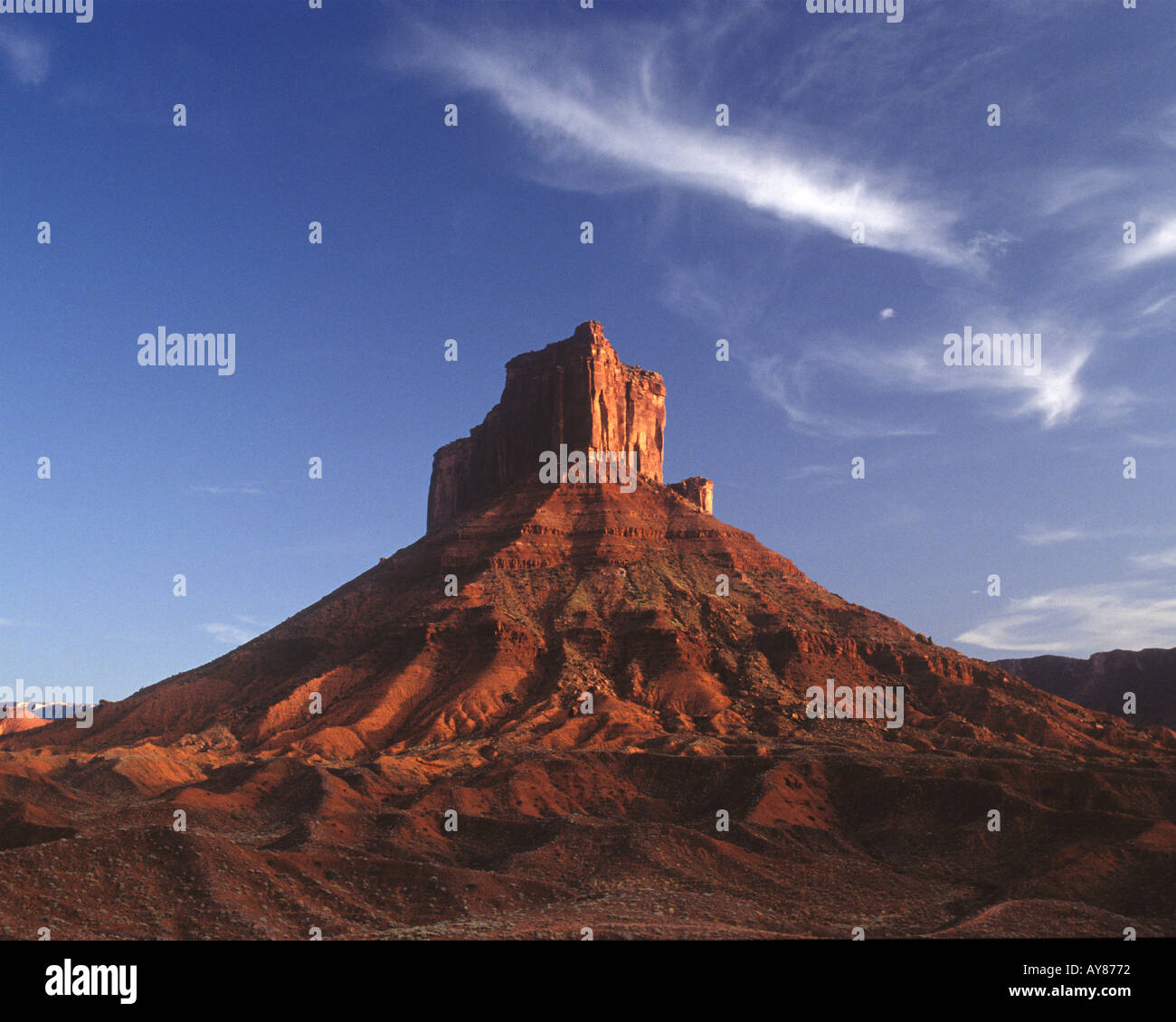 Parriott Mesa at sunset Castle Valley Grand County Utah USA Stock Photo ...