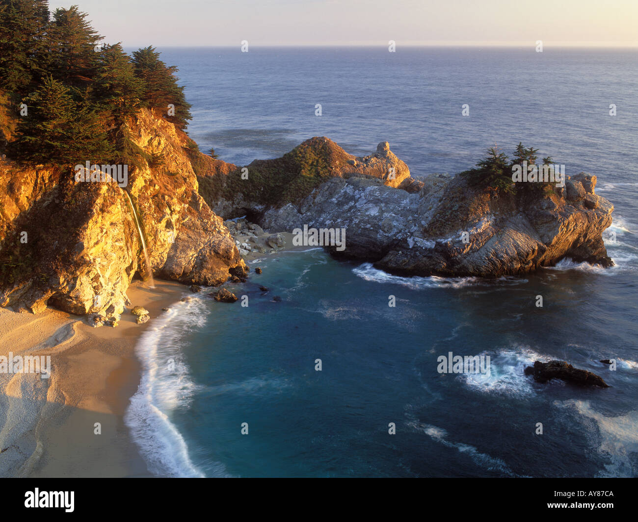 McWay Cove and waterfall Stock Photo - Alamy