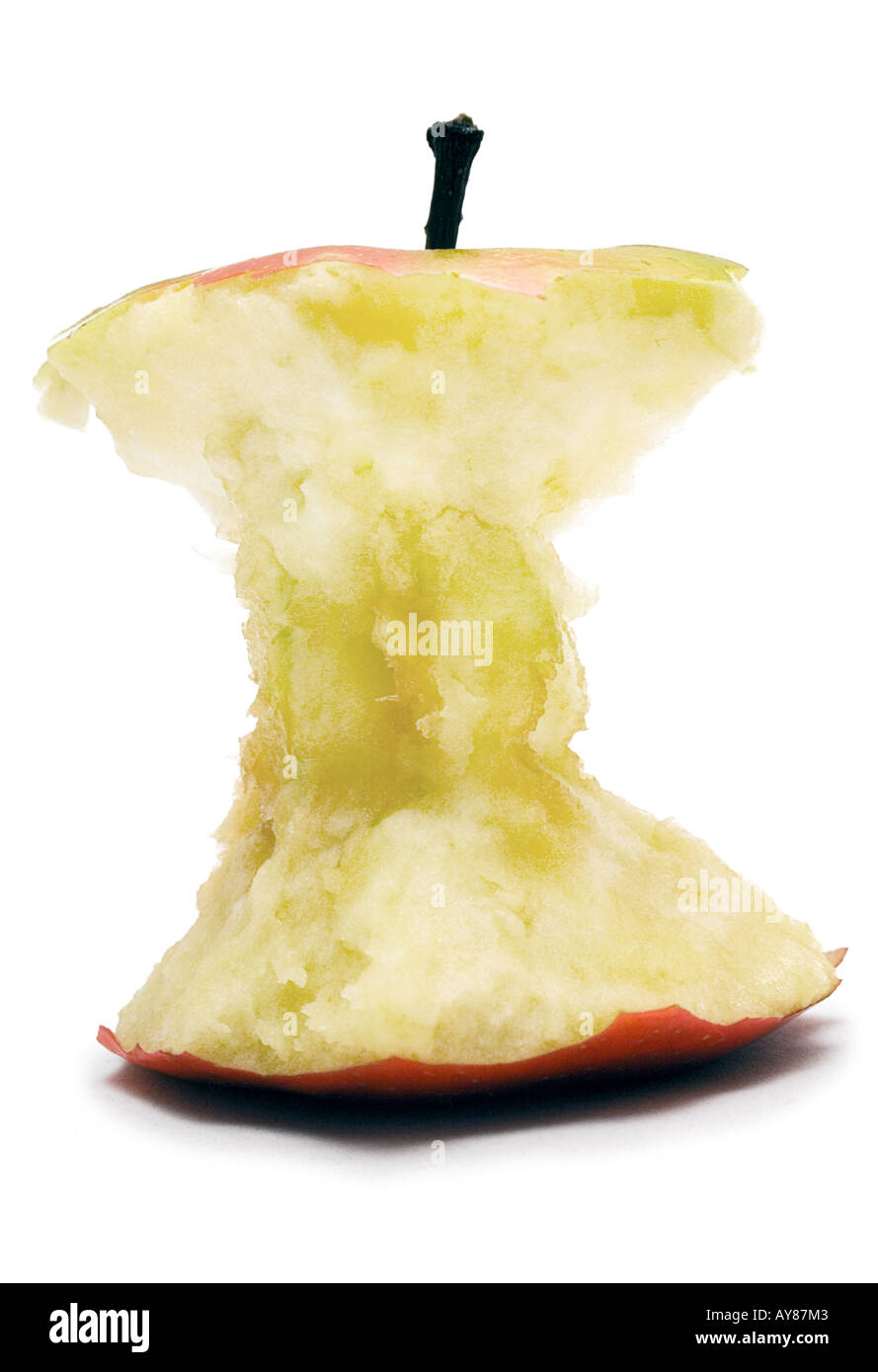 Apple Core (Side View Stock Photo - Alamy