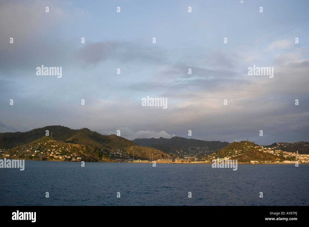 Grenada caribbean island coast water ocean sea Caribbean sea horizon ...