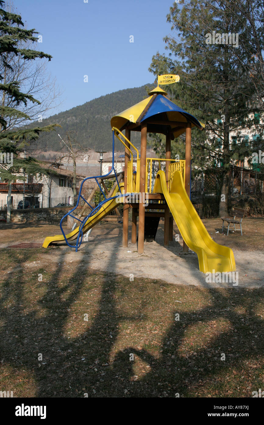 Playground Park in Revo Italy Stock Photo - Alamy