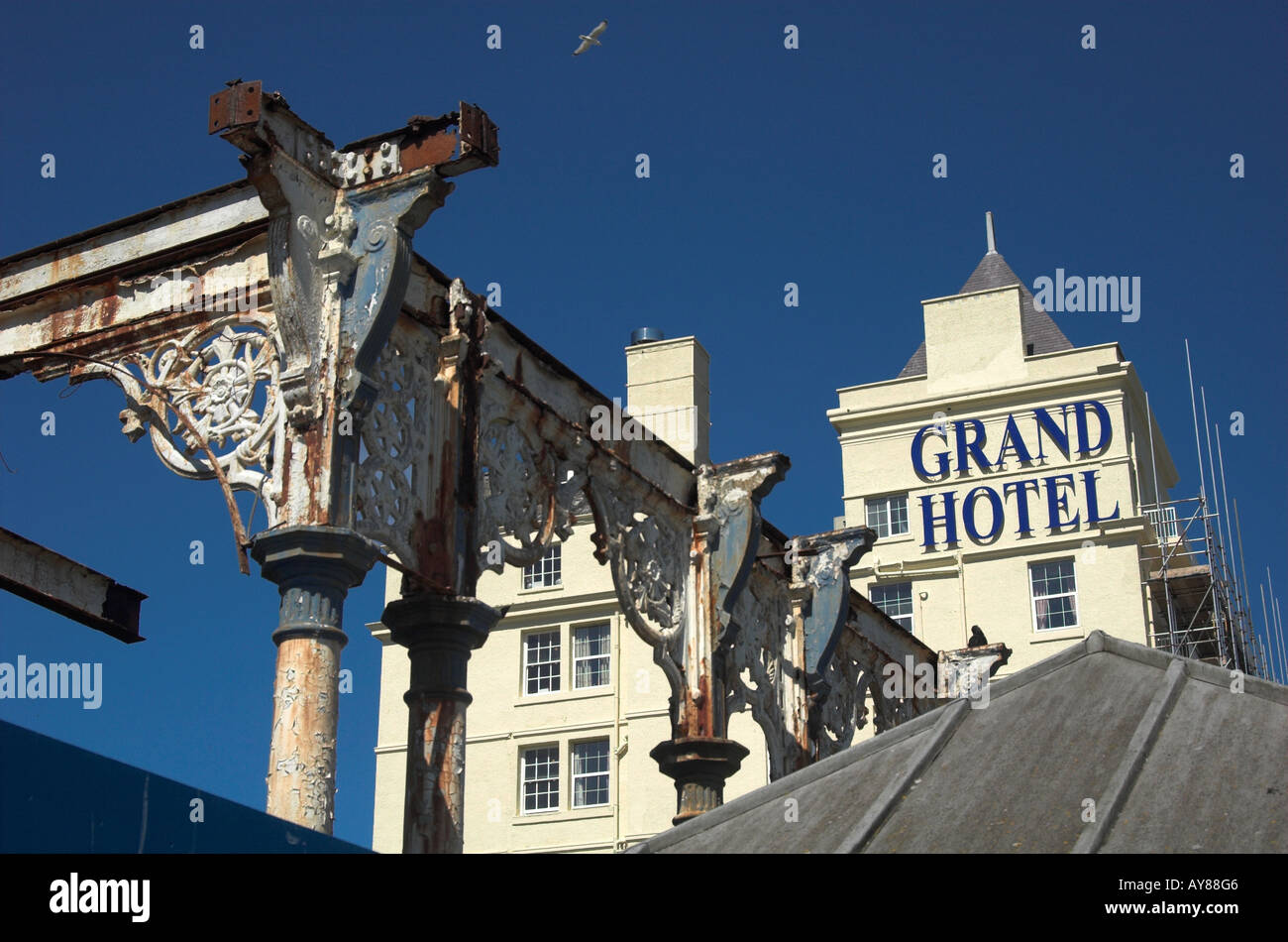 Llandudno pier fire hi-res stock photography and images - Alamy