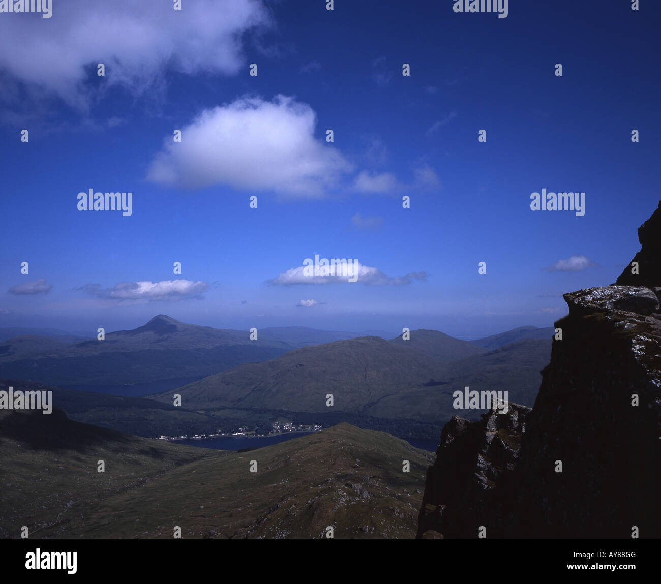 The view from the summit of Ben Arthur, The Cobbler, looking towards ...
