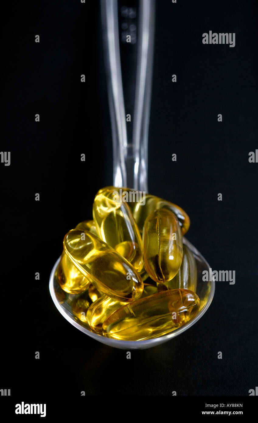 Fish Oil Capsules Stock Photo - Alamy