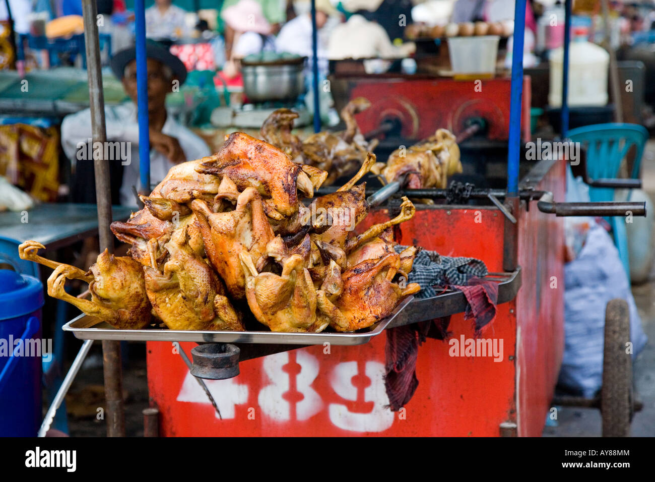 Chicken Stall in Siem Reap Market Stock Photo - Alamy