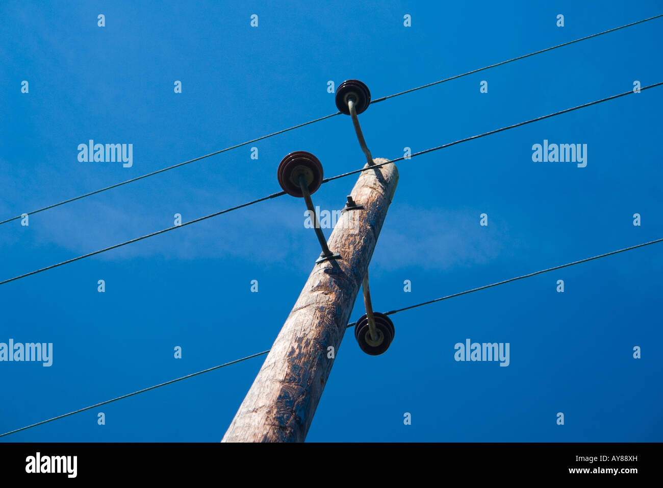 Power Pole telegraph pole Stock Photo - Alamy