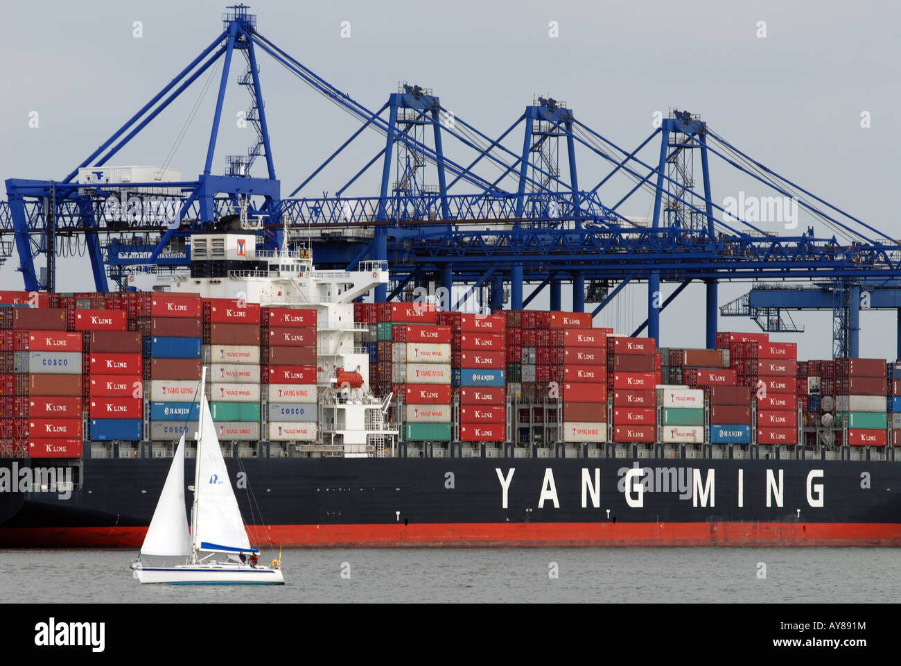Trinity Quay at the Port of Felixstowe, Britain's largest container ...