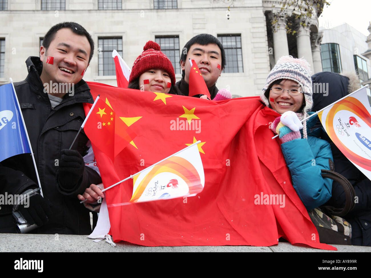 Pro chinese supporter flag waving hi-res stock photography and images ...