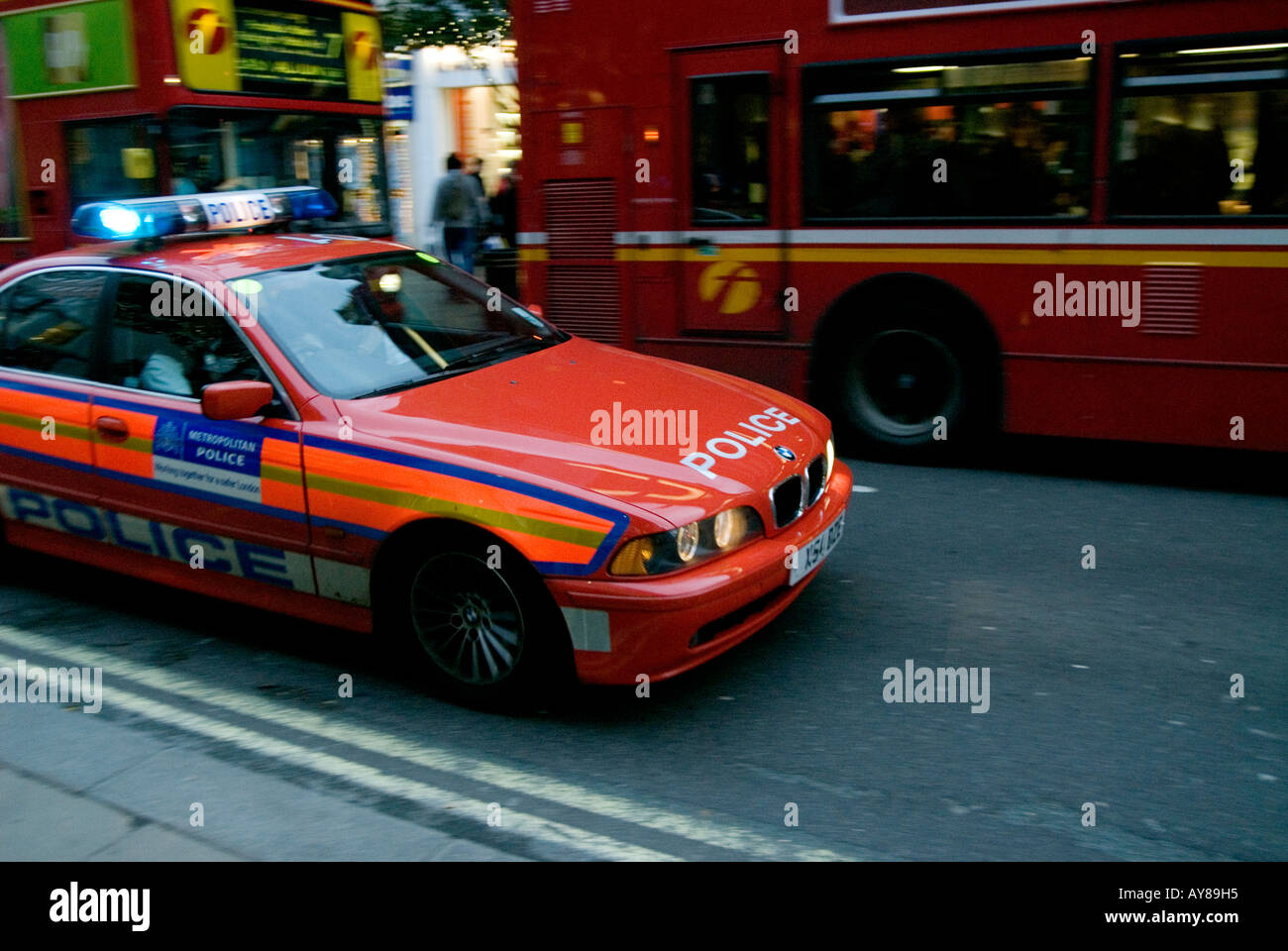 London police lights hi-res stock photography and images - Alamy