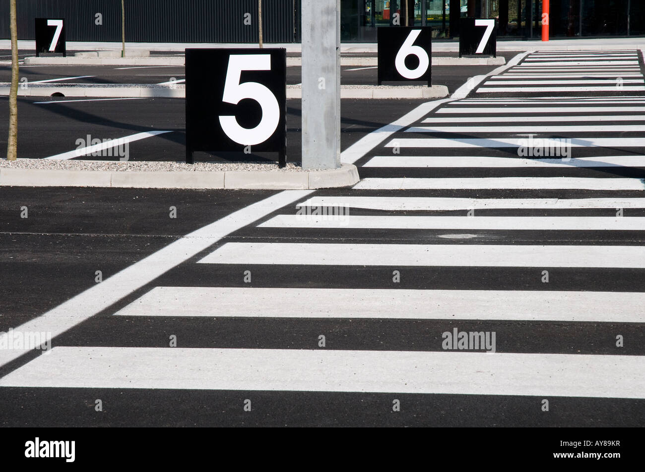 numbering in a car park Stock Photo - Alamy