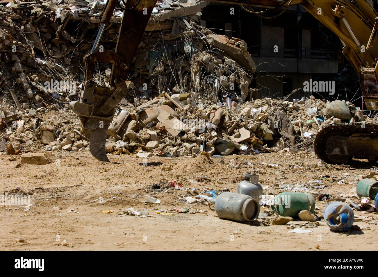 destroyed area of hizbullah Stock Photo - Alamy