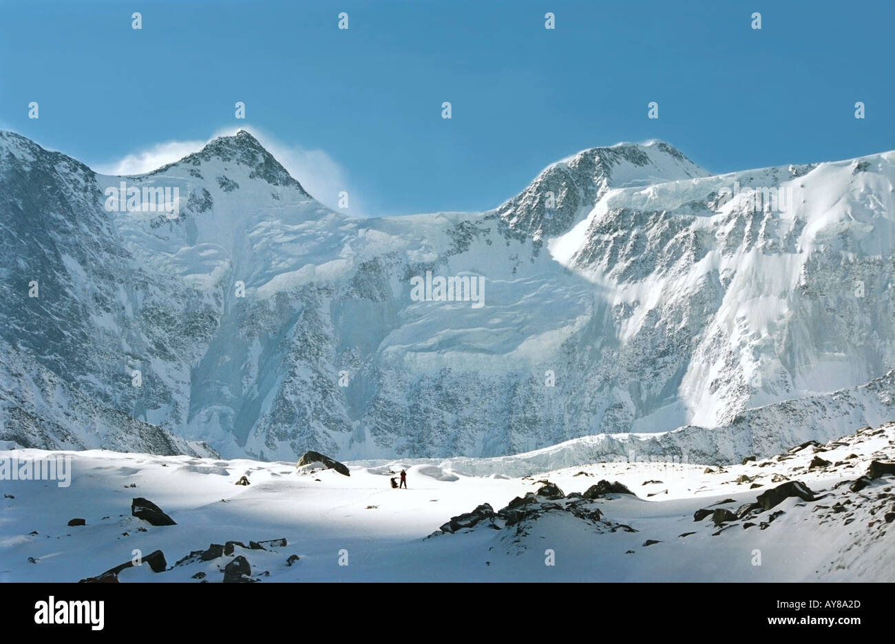 The highest peak of Siberia the Belukha Mountain Katunskiy Ridge Altai ...