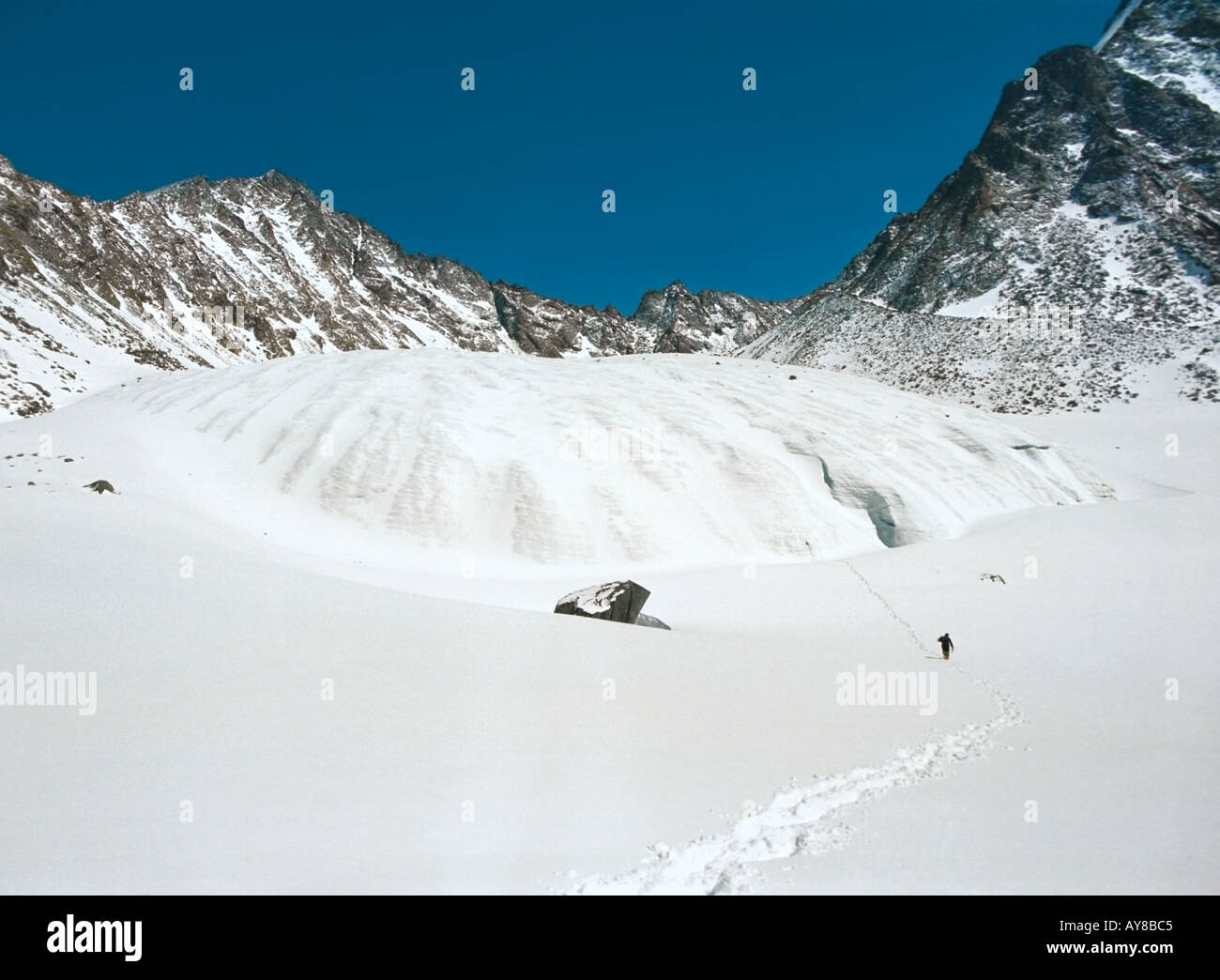 Group of mountain climbers is moving to the Watermelon Glacier The ...